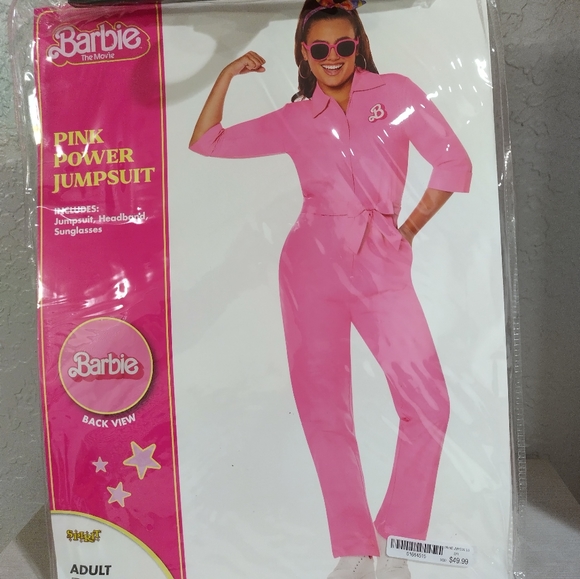 Barbie | Other | Barbie Movie Pink Power Jumpsuit Adult Large L New ...